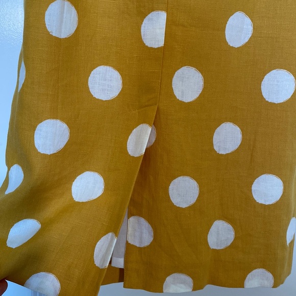 Boden | Dresses | Boden Hazel Polka Dot Belted Linen Midi Dress In Tuscan Sun Spot 6r | Poshmark